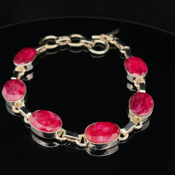 Sterling Silver Ruby Bracelet – Oracle Body Jewelry