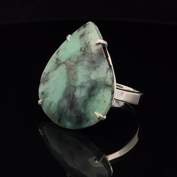 Sterling Silver Emerald Ring Size 10 – Oracle Body Jewelry