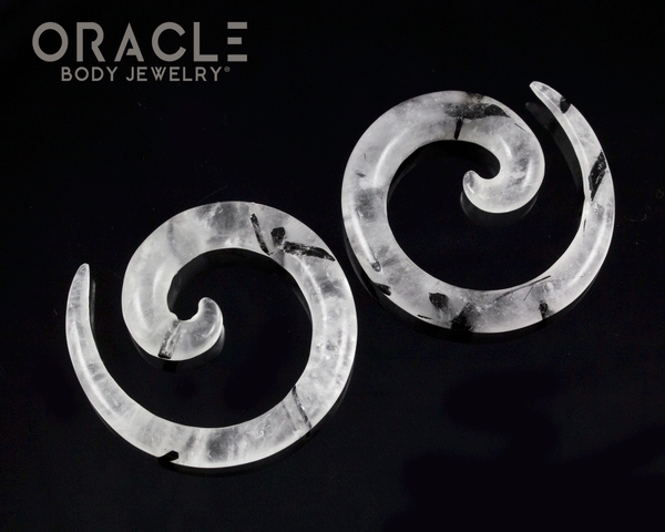2g Tourmalated Quartz Stone Spirals – Oracle Body Jewelry