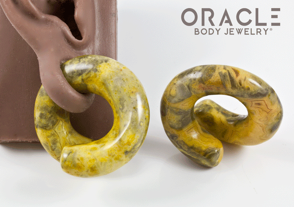 Large Crazy Lace Agate Coils – Oracle Body Jewelry