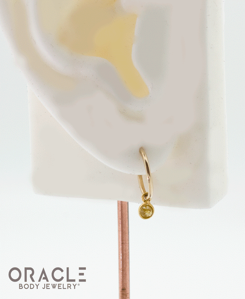 18k Yellow Gold 3mm Rose Cut Diamond Charm – Oracle Body Jewelry