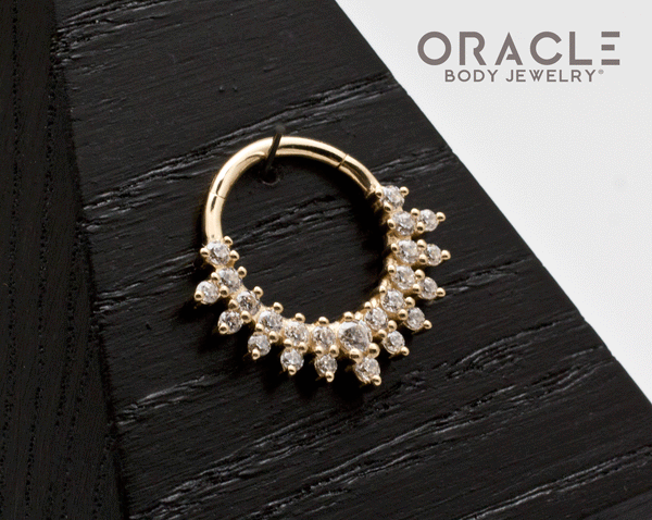 14k Gala Hinged Clicker Ring 16g – Oracle Body Jewelry