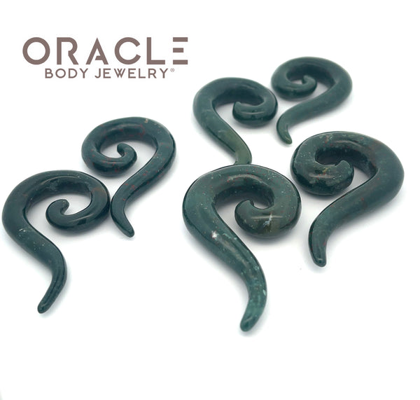 Bloodstone Tail Spirals – Oracle Body Jewelry