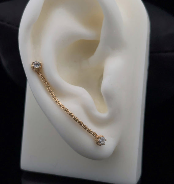 14k Yellow Gold Wheat Chains – Oracle Body Jewelry