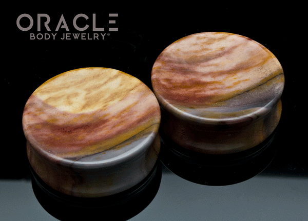 1-5/8" Mookaite Concave Plugs – Oracle Body Jewelry