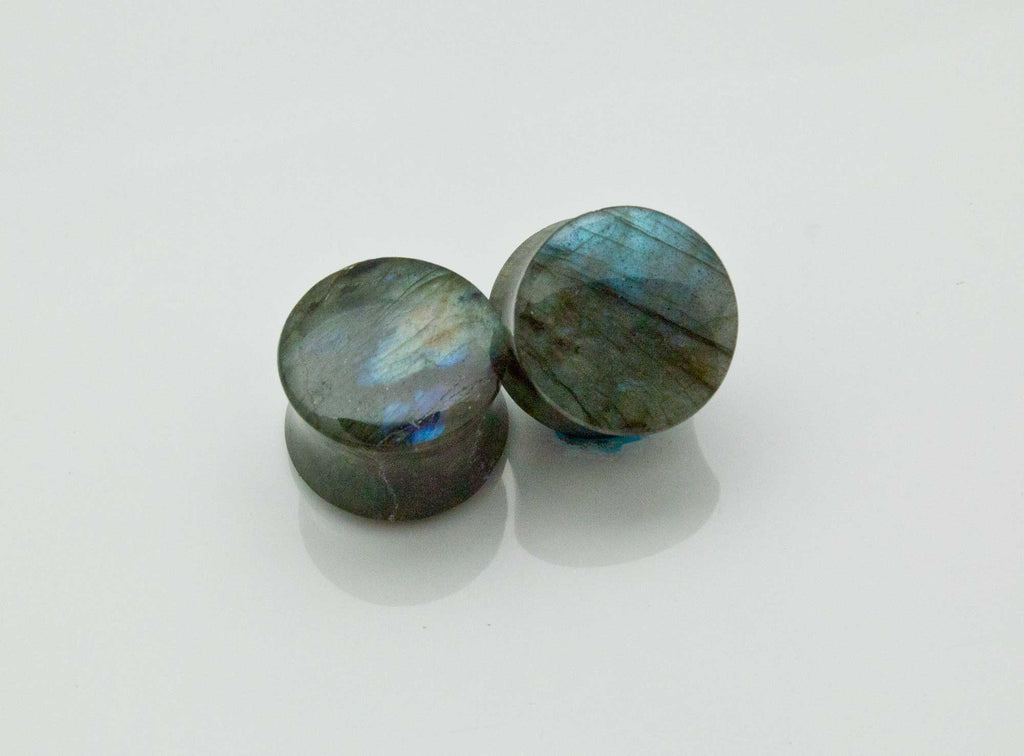 Labradorite Double Flare Plugs – Oracle Body Jewelry