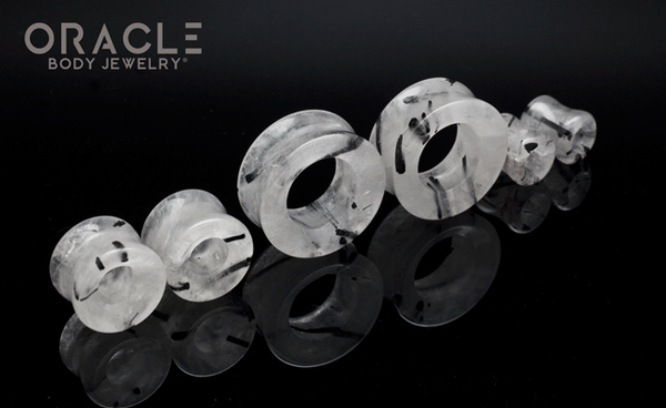 Tourmalated Quartz Eyelets / Tunnels – Oracle Body Jewelry