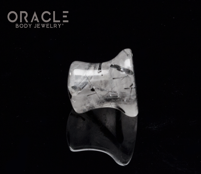 Tourmalated Quartz Mayan Style Flare Plugs – Oracle Body Jewelry