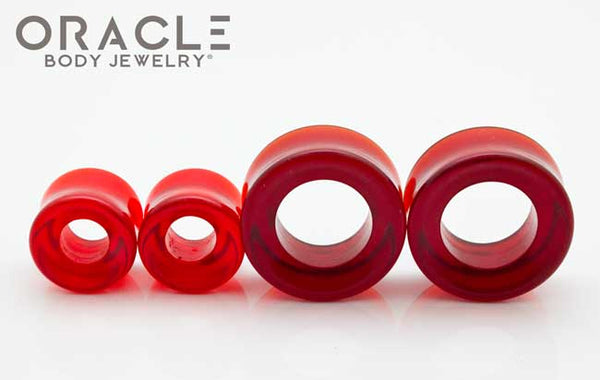 Red Quartz Eyelets / Tunnels – Oracle Body Jewelry