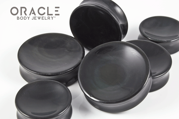 Rainbow Obsidian Concave Solid Double Flare Plugs – Oracle Body Jewelry