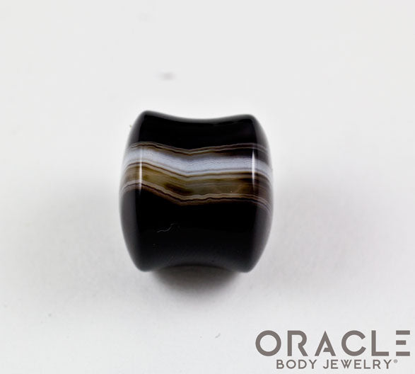Black Tibetan Agate Double Flare Plugs – Oracle Body Jewelry