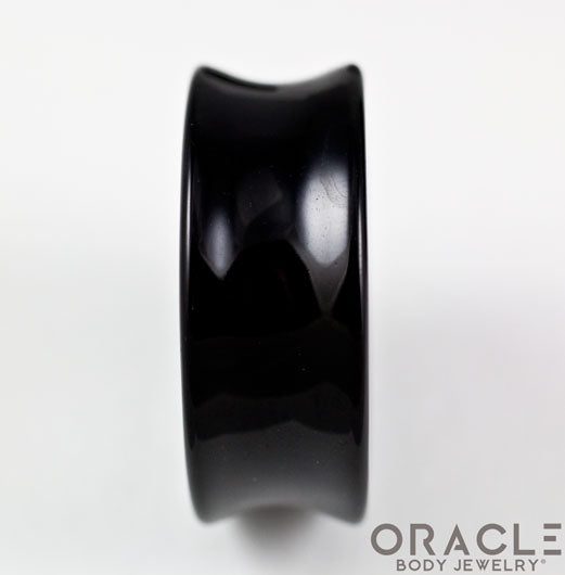 Obsidian Concave Solid Double Flare Plugs – Oracle Body Jewelry