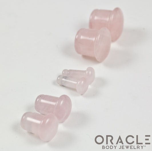 Rose Quartz Single Flare Plugs – Oracle Body Jewelry
